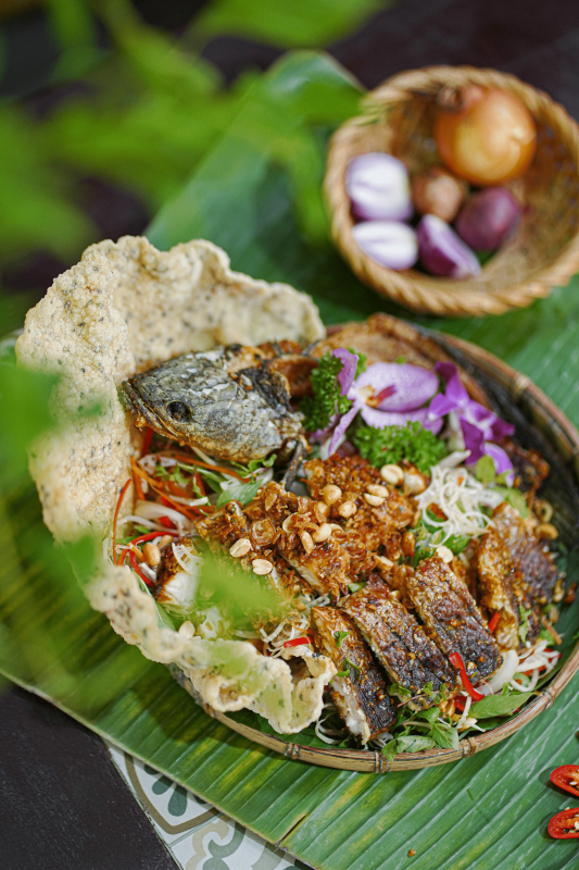 GỎI CHUỐI CÂY CÁ LÓC ĐỒNG - NHÀ HÀNG MR.ANH