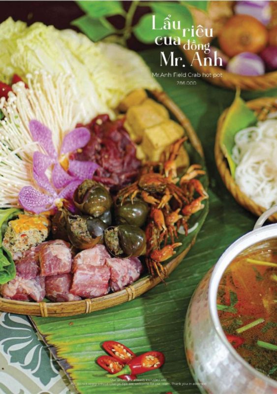 THỰC ĐƠN - NHÀ HÀNG MR.ANH