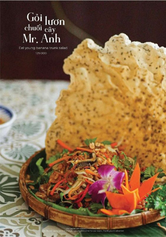 THỰC ĐƠN - NHÀ HÀNG MR.ANH